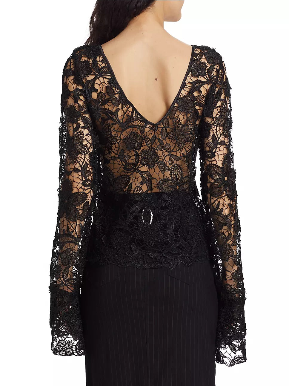 Web Lace V-Neck Lace Crochet Top-Pre-Order – House of Aama
