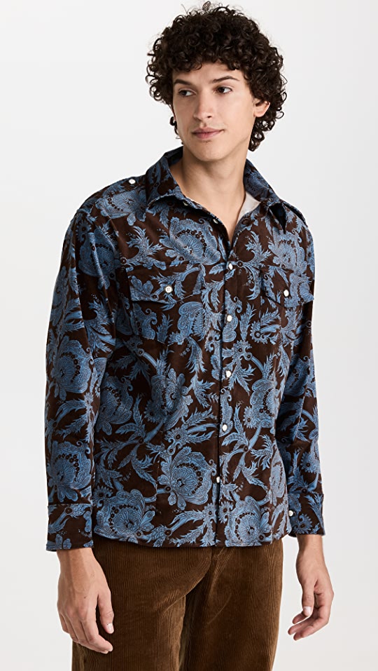 Paisley Corduroy Button Up – House of Aama